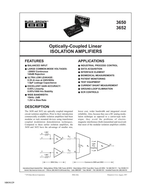 Isolation Amplifier Applications At Jose Norman Blog
