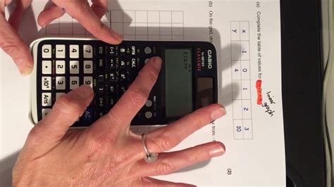 Drawing A Linear Using The Table Function On Classwiz Calculator Youtube