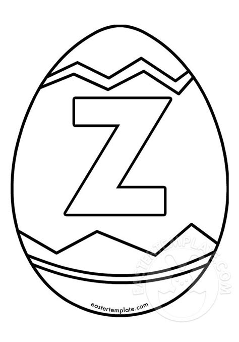 Letter Z Easter Egg Easter Template