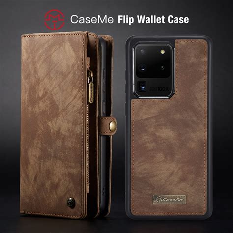 Caseme Series Split Leather Wallet Phone Case For Samsung Galaxy S Ultra Grey