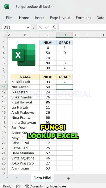 Fungsi Lookup‼️ Belajarexcel Exceltips Excelhacks Exceltutorial Excel Microsoft Youtube