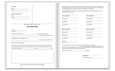 Lady Bird Deed Form Book 50 Ready To Use Enhanced Life Estate Deeds