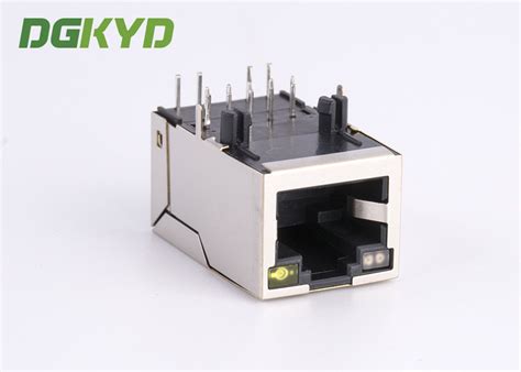 90 Degree Shielded Gigabit Ethernet Rj45 Connector With Magnetics Cat6 Rj45 Plug