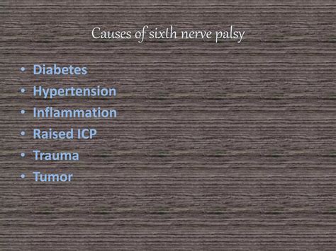 Sixth Nerve Palsy Pptx Sixth Nerve Palsy Pptx
