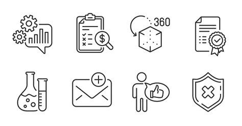 인증서 화학 실험실 및 회계 보고서 아이콘 집합입니다 벡터 가상현실에 대한 스톡 벡터 아트 및 기타 이미지 가상현실 기술자 뉴스레터 Istock