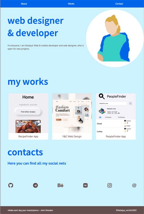 Github Natasha Rarepersonal Profile Webpage My First