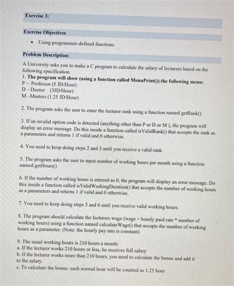 Solved Exercise 3 Exercise Objectives • Using