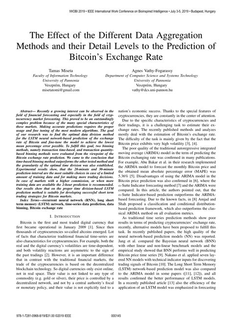 Pdf The Effect Of The Different Data Aggregation Methods And Their Detail Levels To The