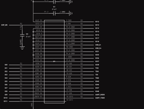 Schematic For Esp32 S3 Wroom 1 Reference Design Rt4s This Project