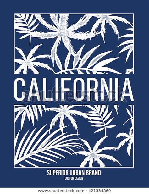 California Typography Tshirt Print Vector Illustration 스톡 벡터로열티 프리 421334869 Tshirt Print