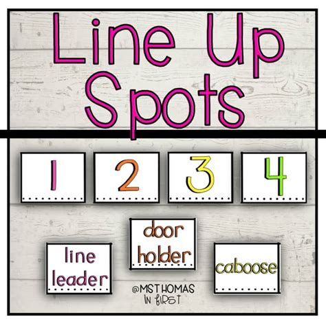Floor Line Up Spots Classroom Management Visual By Msthomasinfirst