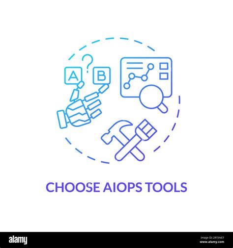 2d Thin Linear Gradient Choose Ai Ops Tools Icon Stock Vector Image