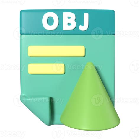 Obj File Extension 3d Illustration Icon 34093913 Png