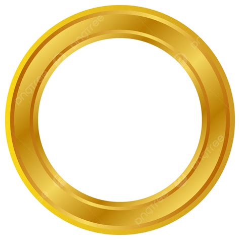 Gold Circle Frame Ring Design Element Decoration Vector Art Gold