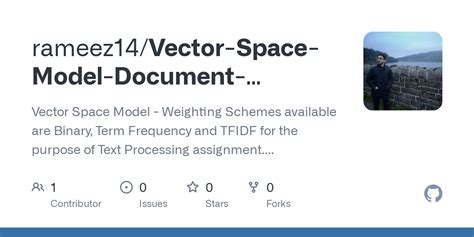 Github Rameez14vector Space Model Document Retrieval Vector Space