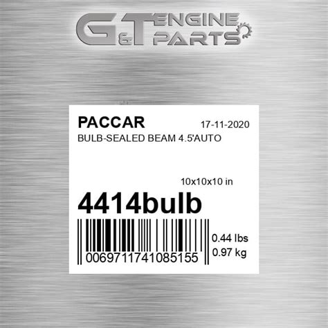 4414bulb Bulb Sealed Beam 4 5auto Fits Paccar New Oem