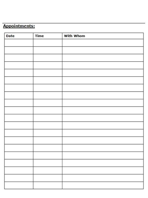 Cancellation List Template