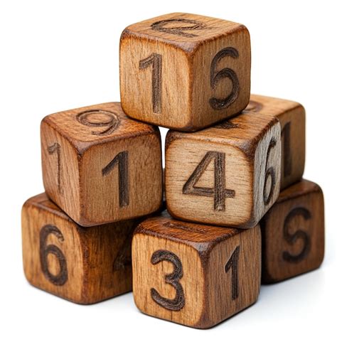 Wooden Number Blocks Stacked In A Pyramid Shape Premium Ai Generated Image