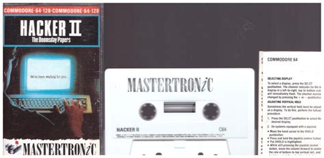 Hacker Ii The Doomsday Papers For Commodore 64 From Mastertronic Retro Games And Films