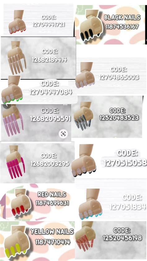 Nail Codes For Berry Ave