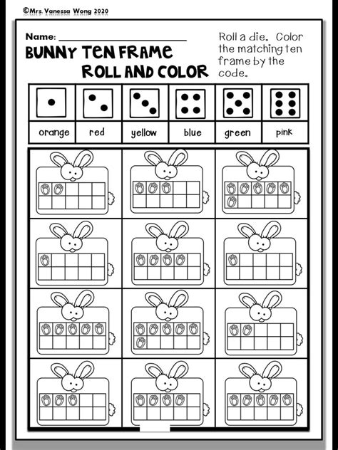 Kindergarten Math Worksheets Numbers 1 10 Ten Frame Artofit