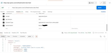 How To Fetch Market Data It Is Throwing Invalid Token Used To Access Api Developer Api