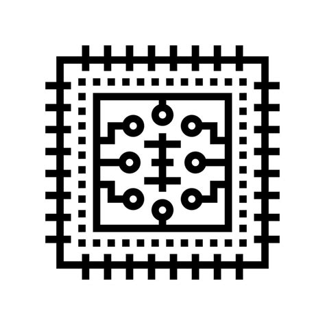 Micro Chip Line Icon Vector Illustration 10278907 Vector Art At Vecteezy