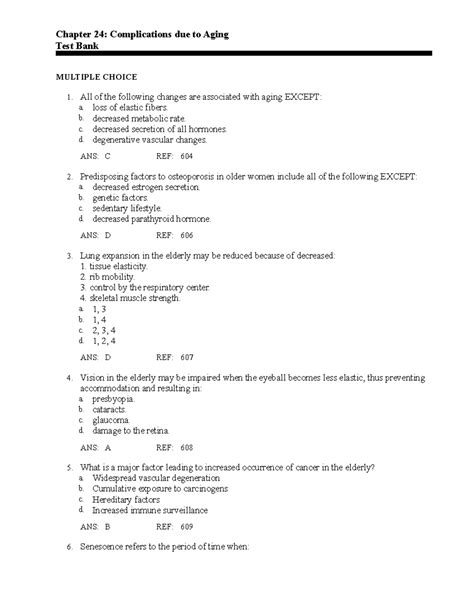 Midterm 07 2019 Questions And Answers Chapter 24 Complications Due