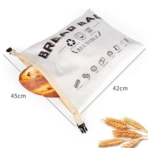 Cotton Bread Bag Reusable Cotton Bread Toast Baguette Keep Fresh