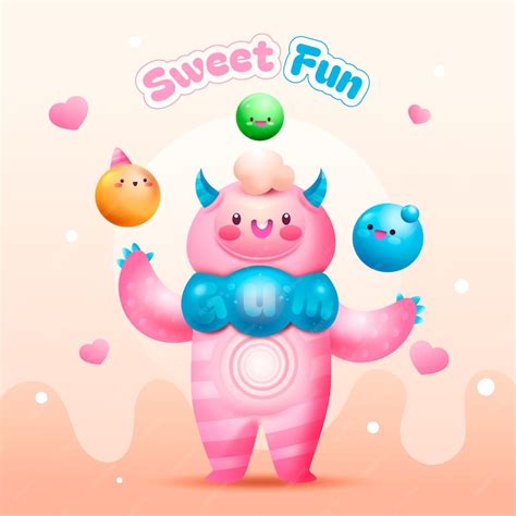 Free Vector Gradient Candy Pastel Color Illustration