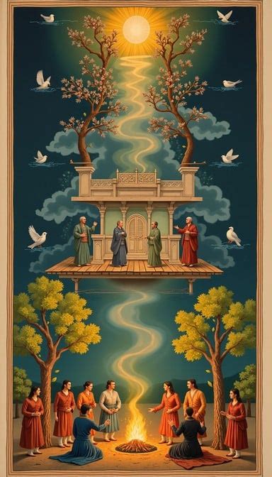 Free Ascending Sacred Dialogues Image Persian Miniature Spiritual