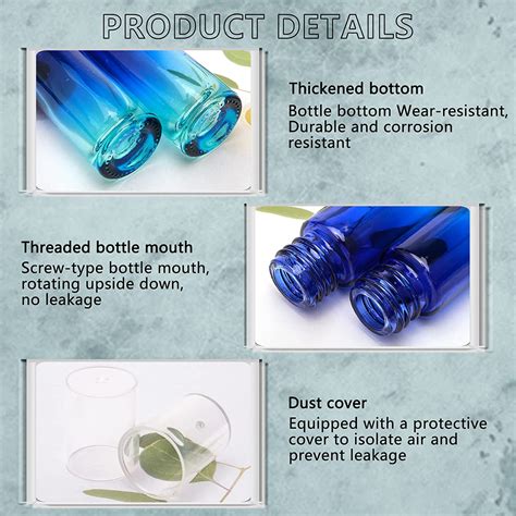 Blue Gradient Color Spray Bottles Glass Vials Tube Perfume Atomizer