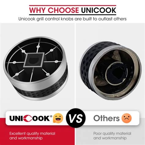 Unicook Grill Control Knobs 5 Pack Unicook