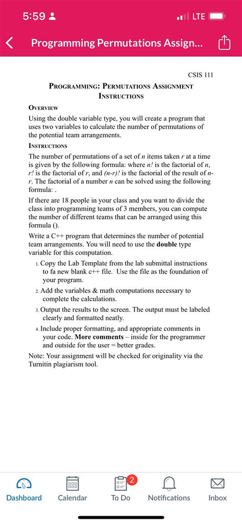 559 8programming Permutations Assigncsis