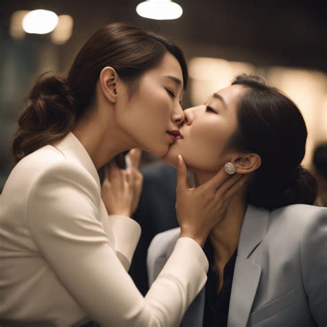 Korean Lesbian Female Employees Kiss By Hameedbond On Deviantart