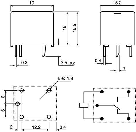 RS PRO RS PRO PCB Mount Power Relay 6V Dc Coil 10A Switching Current SPDT 476 573 RS
