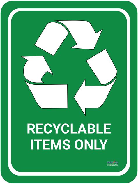 Recycle Only Sign Eco Friendly Paper Only Recycling Bin Sticker