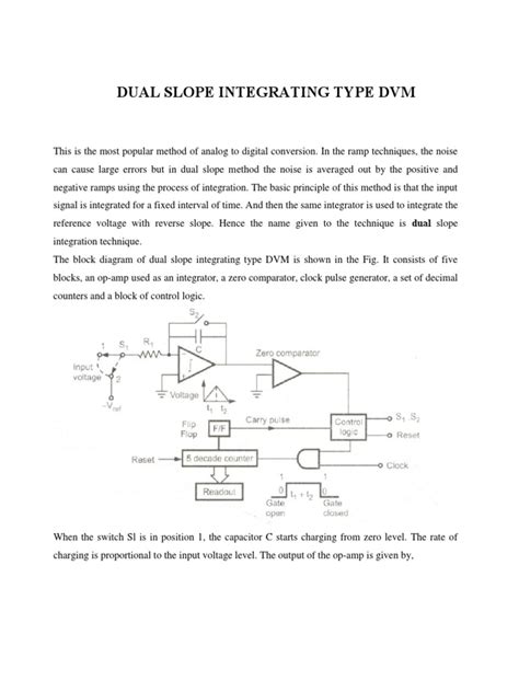 Dual Slope Integrating Type Dvm Pdf Capacitor Telecommunications Engineering