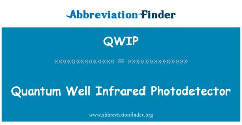 Qwip Significa Fotodetector Bueno Infrarrojo Cuántica Quantum Well Infrared Photodetector