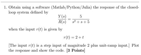 solved 1 obtain using a software matlab python julia the
