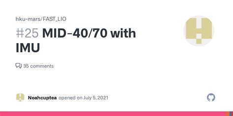MID With IMU Issue Hku Mars FAST LIO GitHub