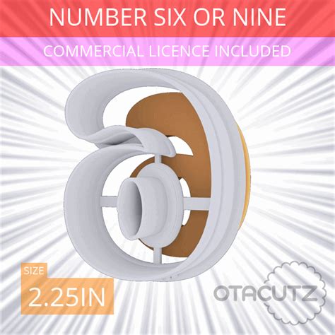 Stl File Number Six Nine Cookie Cutter 225in 57cm 🍪 ・3d Printing