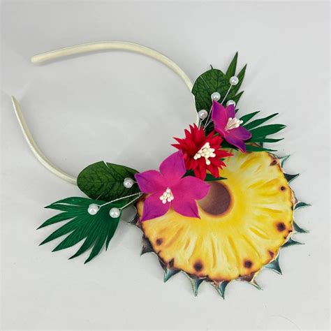 Pineapple Headband Tropical Tiki Party Headpiece Etsy