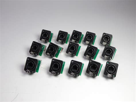 Lot Of 15 Neutrik Ne8fdp B Ethercon Chassis Panel Mount Rj45 Connector Gpm Surplus