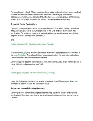 Advanced Laravel Routing Techniques Complete Pdf Guide Pdf