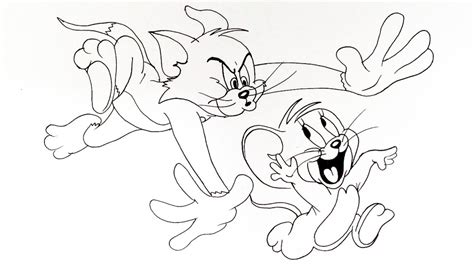 How To Draw Tom And Jerry Together Step By Step Drawing Tutorials