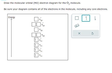 Solved Draw The Molecular Orbital Mo Electron Diagram