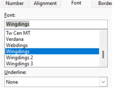 Wingdings Tick Check Mark In Excel How To Insert Methods Examples