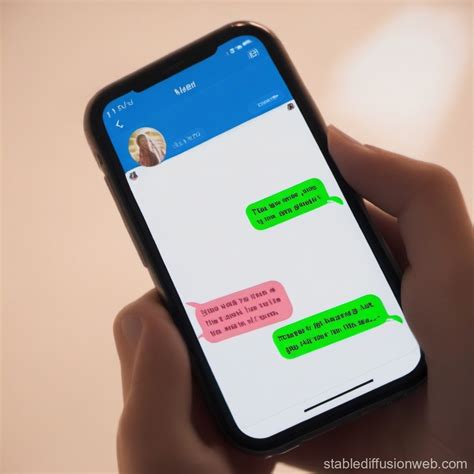 Text Message Mockup Prompts Stable Diffusion Online