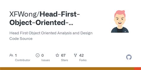 Github Xfwonghead First Object Oriented Analysis And Design Head